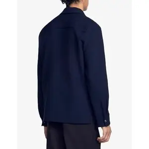 Sandro Zipped Regular-fit Stretch-woven Shirt