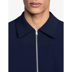 Sandro Zipped Regular-fit Stretch-woven Shirt