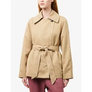 Varley Cropped Lyocell-blend Trench Jacket