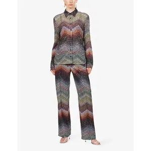 Missoni Long-sleeve Metallic-knit Shirt