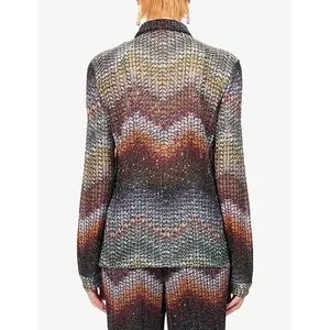 Missoni Long-sleeve Metallic-knit Shirt