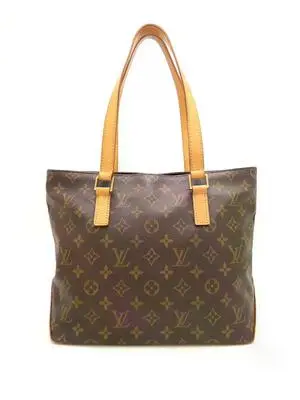 LOUIS VUITTON 2002 Monogram Cabas Piano Tote Bag - Brown