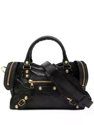 Balenciaga Mini Lambskin Leather Satchel With Studs