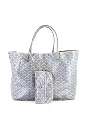 Goyard Saint Louis Precious Metals Coated Canvas Gm Tote Bag - Silver
