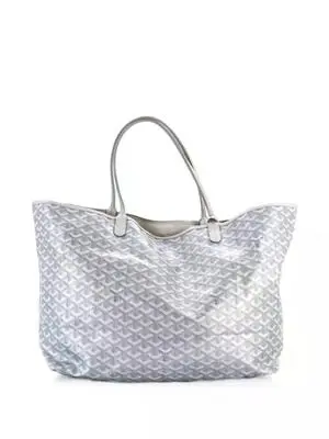 Goyard Saint Louis Precious Metals Coated Canvas Gm Tote Bag - Silver
