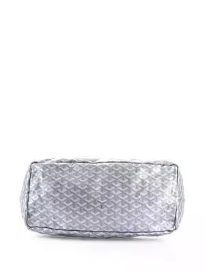 Goyard Saint Louis Precious Metals Coated Canvas Gm Tote Bag - Silver