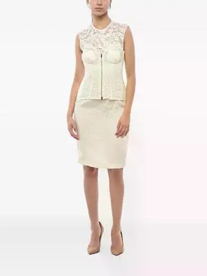 Stella McCartney Sleeveless Lace Corset Dress - Neutrals