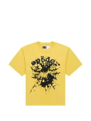 SP5DER Scattered Og Web V2 Short-sleeve T-shirt - Yellow