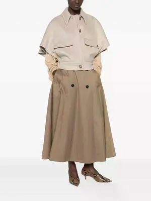 Max Mara Dream Button-up Cape Jacket - Neutrals