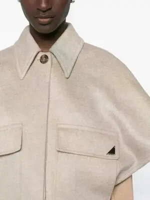 Max Mara Dream Button-up Cape Jacket