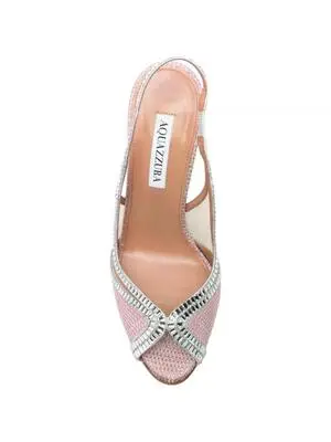AQUAZZURA Wild Aurora Crystal-embellished Heeled Sandals