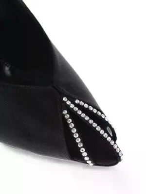 Saint Laurent Rhinestone Embellished Open-toe Pumps