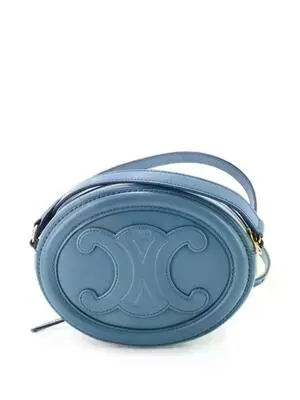 Celine Triomphe Oval Leather Mini Crossbody Bag