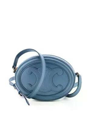 Celine Triomphe Oval Leather Mini Crossbody Bag