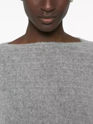 RUOHAN Batwing Sleeve Boat Neck Sweater