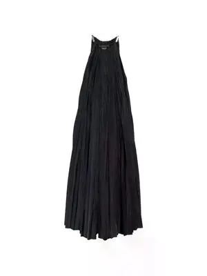 Max Mara Pleated Crystal-embellished Maxi Dress