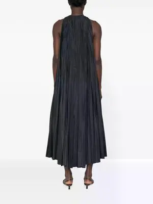 Max Mara Pleated Crystal-embellished Maxi Dress
