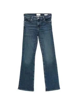 FRAME The Rodeo Washed Flared Denim Jeans - Blue