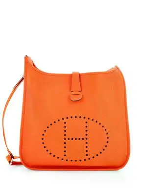 Hermès Evelyne Bag Gen Iii Clemence Gm Crossbody Bag - Orange