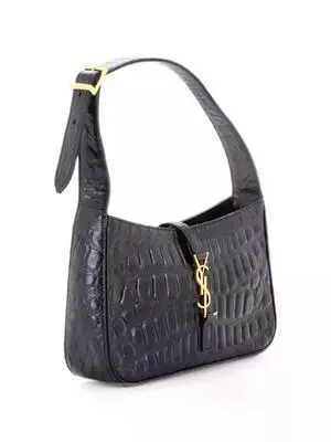 Saint Laurent Le 5 À 7 Croc Effect Leather Small Hobo Bag