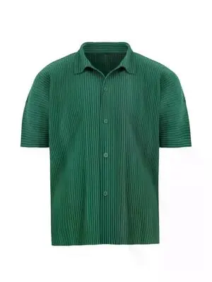 Issey Miyake Pleated Short-sleeve Shirt - Green