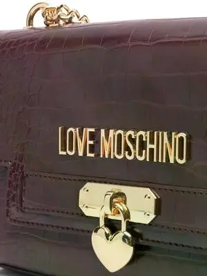 Moschino Crocodile-effect Shoulder Bag