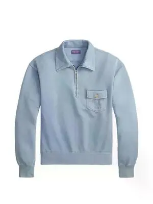 Ralph Lauren Purple Label Garment-dyed Quarter-zip Sweatshirt