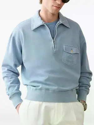 Ralph Lauren Purple Label Garment-dyed Quarter-zip Sweatshirt