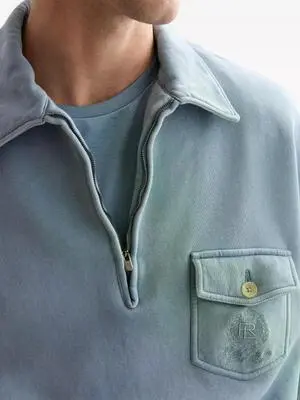 Ralph Lauren Purple Label Garment-dyed Quarter-zip Sweatshirt