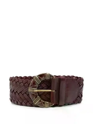 Ba&sh Braided Leather Belt With Buckle