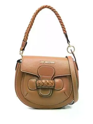 Moschino Logo-appliqué Shoulder Bag - Brown