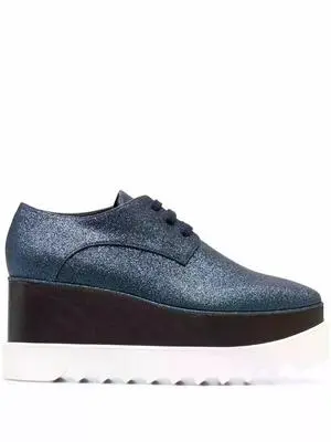 Stella McCartney Elyse Metallic Platform Shoes - Grey