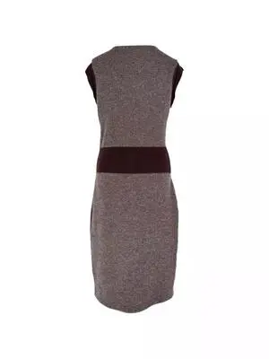 Dior Button-detail Knit Dress - Brown