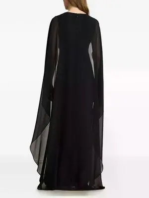Ralph Lauren Cape-overlay Maxi Gown