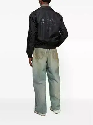 Acne Studios Logo-print Zip-up Jacket - Black
