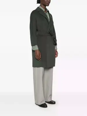 Max Mara Arona Belted Wool Coat - Green