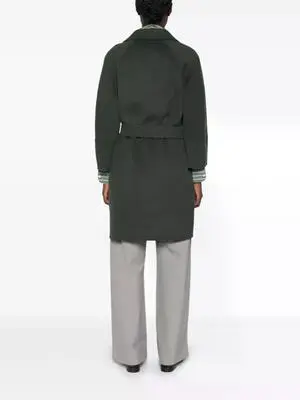 Max Mara Arona Belted Wool Coat - Green