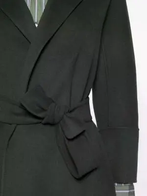 Max Mara Arona Belted Wool Coat - Green