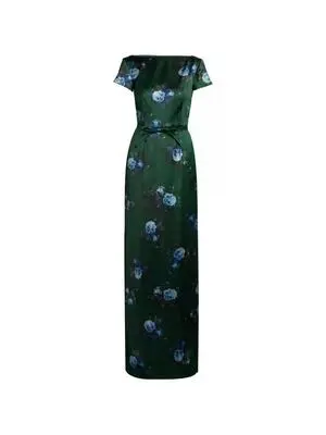 Erdem Margot Bouquet Floral-print Gown - Green