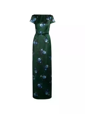 Erdem Margot Bouquet Floral Print Gown - Green