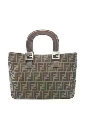Fendi Zucca Monogram Canvas Tote Bag - Brown