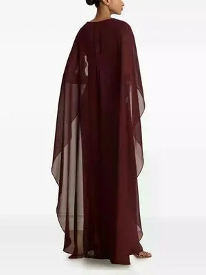 Ralph Lauren Cape-overlay Georgette Maxi Gown
