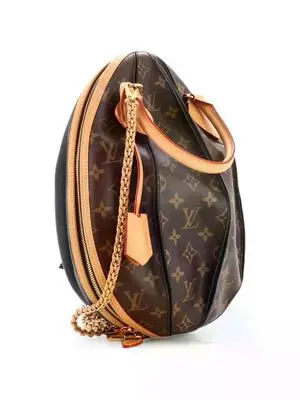LOUIS VUITTON Egg Souple Monogram Canvas And Leather Satchel - Black