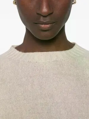 ARAGONA Ribbed-trim Crew Neck Sweater