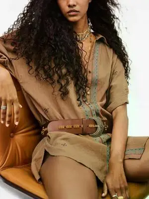 Ba&sh Daela Embroidered Oversized Shirt