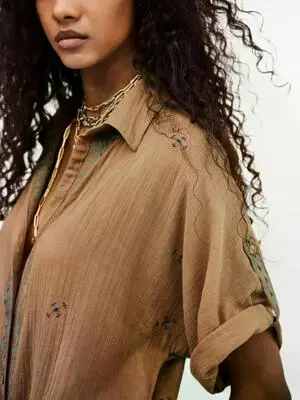 Ba&sh Daela Embroidered Oversized Shirt
