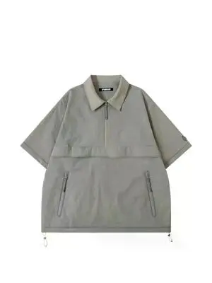 SPOONYARD Half-zip Short-sleeve Polo Shirt - Grey
