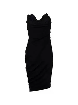 Magda Butrym Floral-appliqué Draped Midi Dress