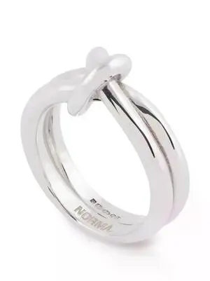 NORMA JEWELLERY Tone Knot Detail Double-band Ring