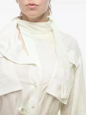 LEMAIRE Tie-neck Drawstring-waist Shirt Dress